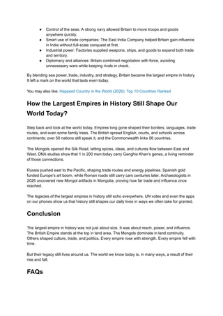 Which Was The Largest Empire In History That Still Affects the World ...