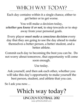 Which Way Today | PDF