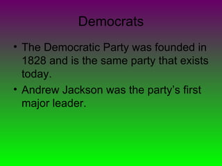 Whigs Vs Democrats | PPT | Civic affairs | Politics