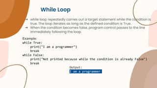 While-For-loop in python used in college | PDF | Programming Languages | Computing
