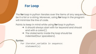 While-For-loop in python used in college | PDF | Programming Languages | Computing
