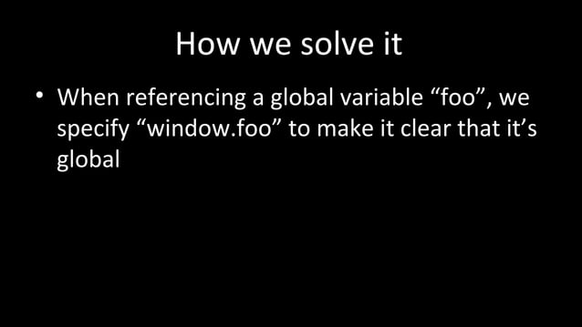 Javascript sucks & frontend challenges @ClearSlide | while42 SF #7 | PPT Javascript sucks & frontend challenges @ClearSlide | while42 SF #7 | PPT