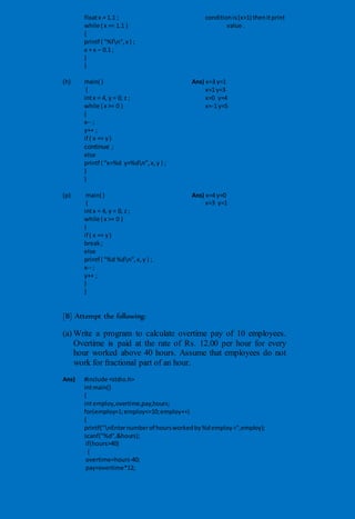 Let us C (by yashvant Kanetkar) chapter 3 Solution | DOCX