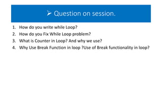 While loop | PPT
