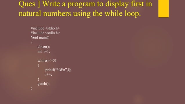 While loop and its uses along with program explained .pptx