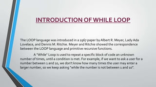 WHILE LOOP & DO- WHILE LOOP.pptx