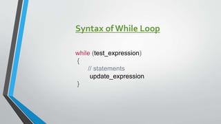 WHILE LOOP & DO- WHILE LOOP.pptx