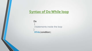 WHILE LOOP & DO- WHILE LOOP.pptx