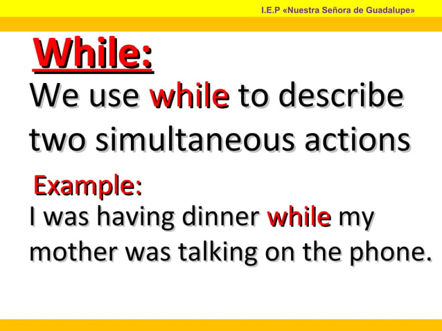 While when because | PPT