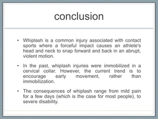 Whiplash injury in athletes | PPTX