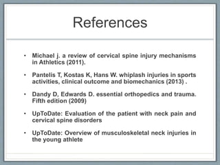 Whiplash injury in athletes | PPTX