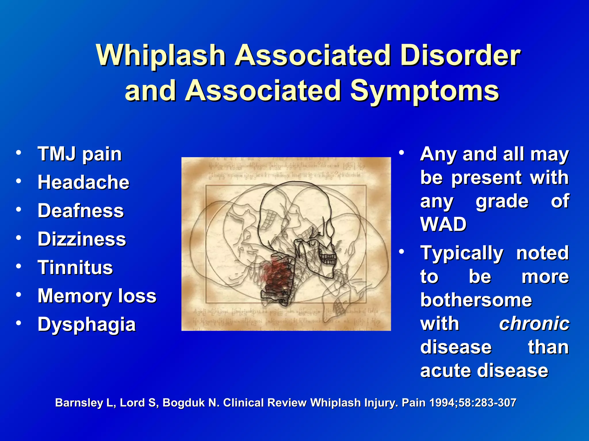 Whiplash: The ocult damages | PPT
