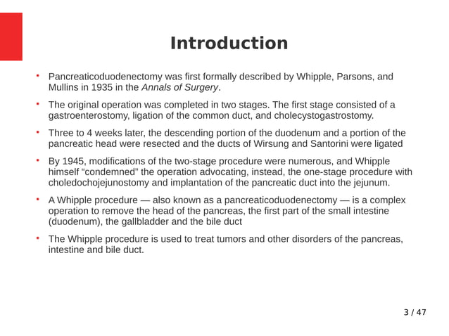 Whipple's procedure - Indications, Steps, Complications | PDF | Digestive Disorders | Diseases ...
