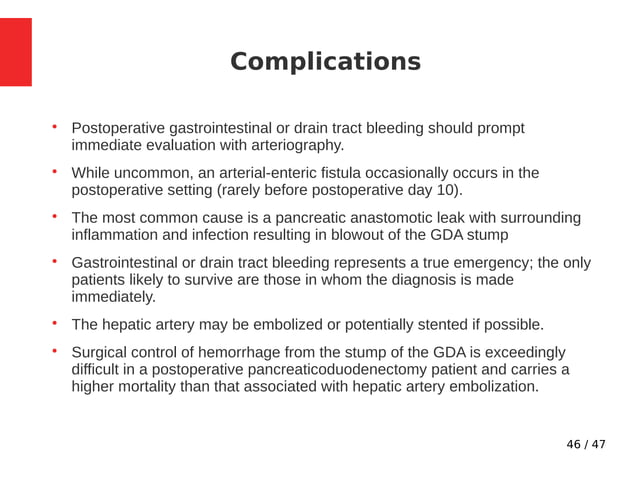 Whipple's procedure - Indications, Steps, Complications | PDF ...