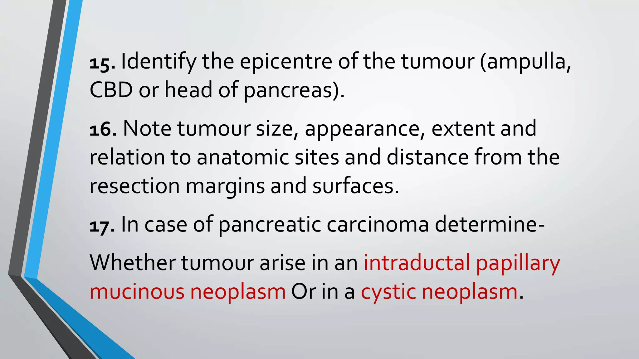Whipple's specimen grossing | PPTX