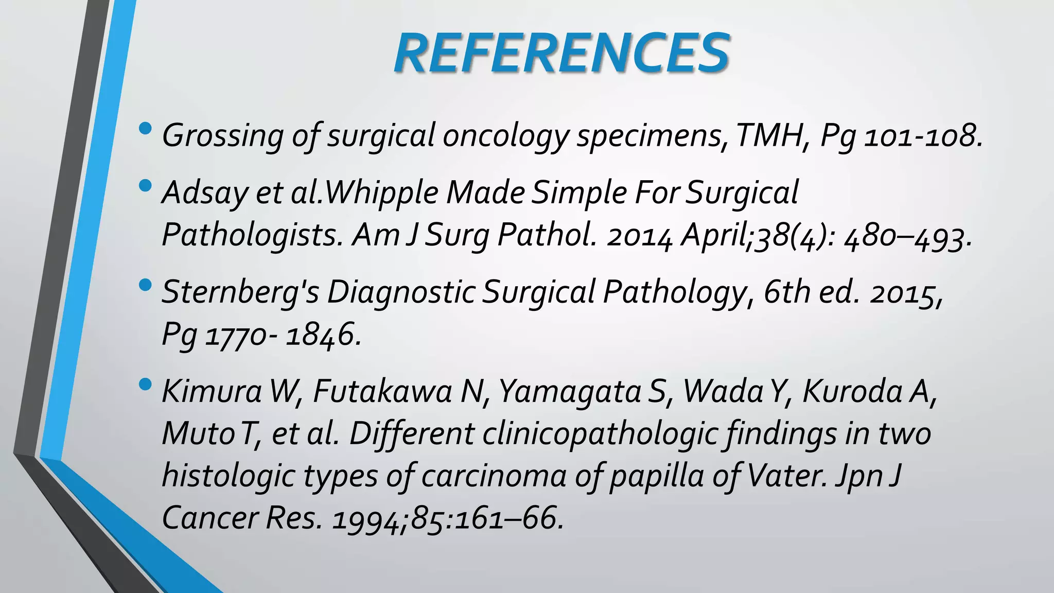 Whipple's specimen grossing | PPTX