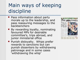 Whip presentation | PPT | Politics