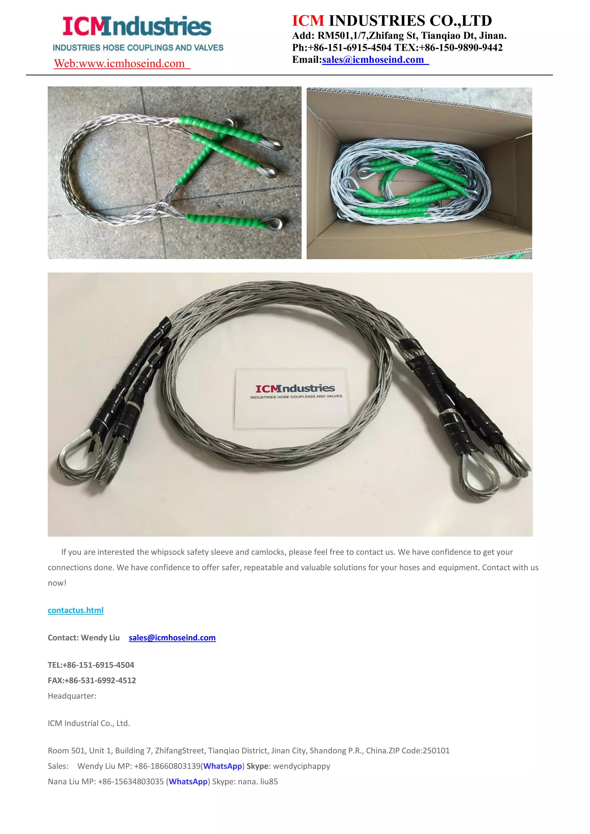 Whipsock safety sleeve -icm industries | PDF