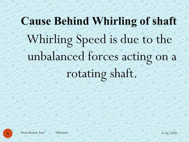 Whirling of shaft | PDF | Physics | Science