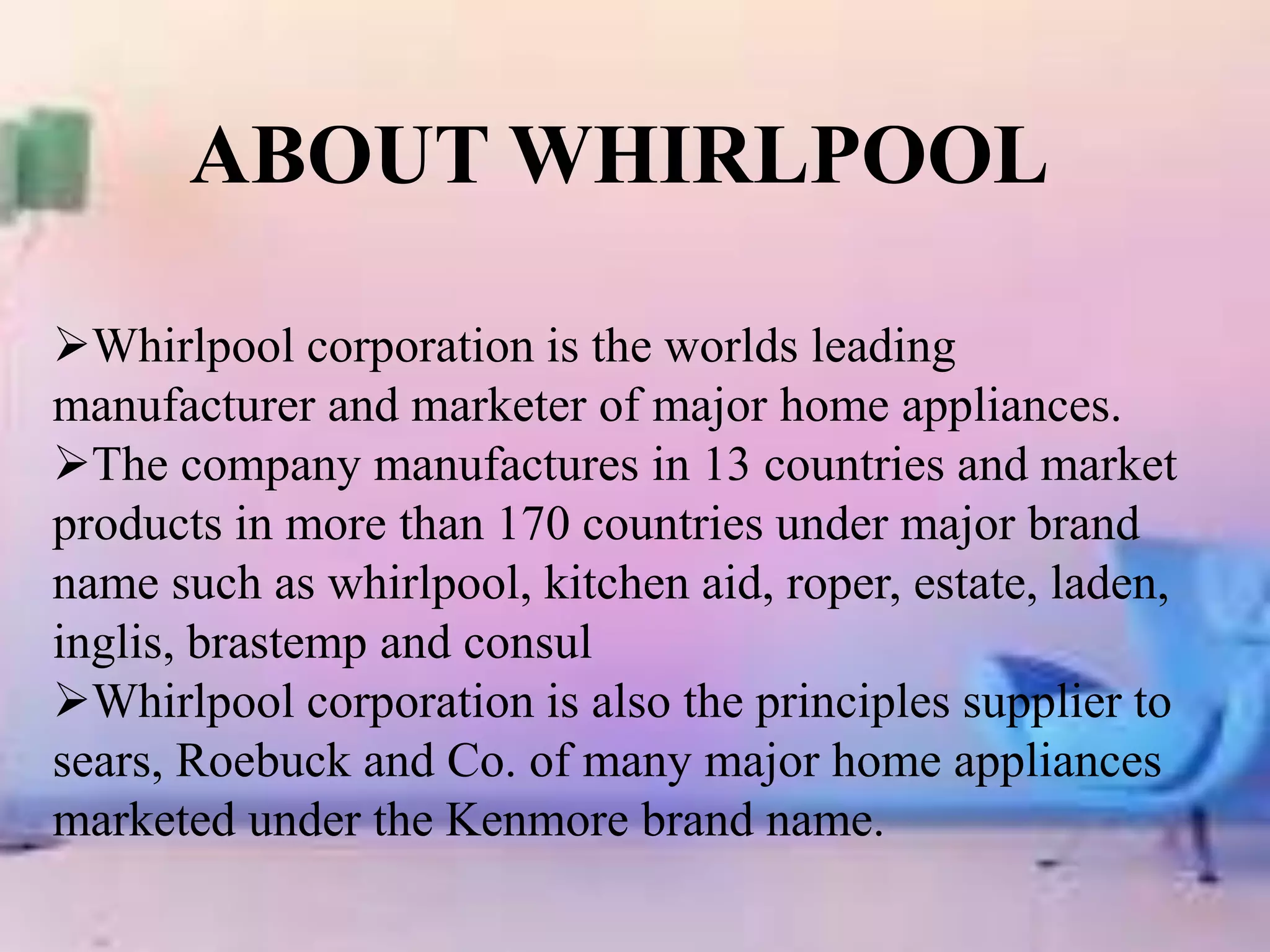 Presentation on Whirlpool | PPTX