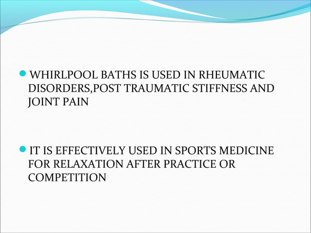 Whirlpool Bath Dr. Rashi | PPT | Physical Therapy | Wellness