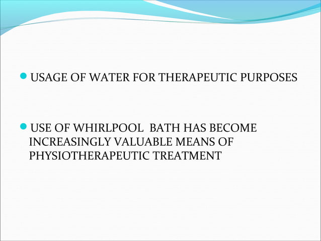Whirlpool Bath Dr. Rashi | PPT | Physical Therapy | Wellness