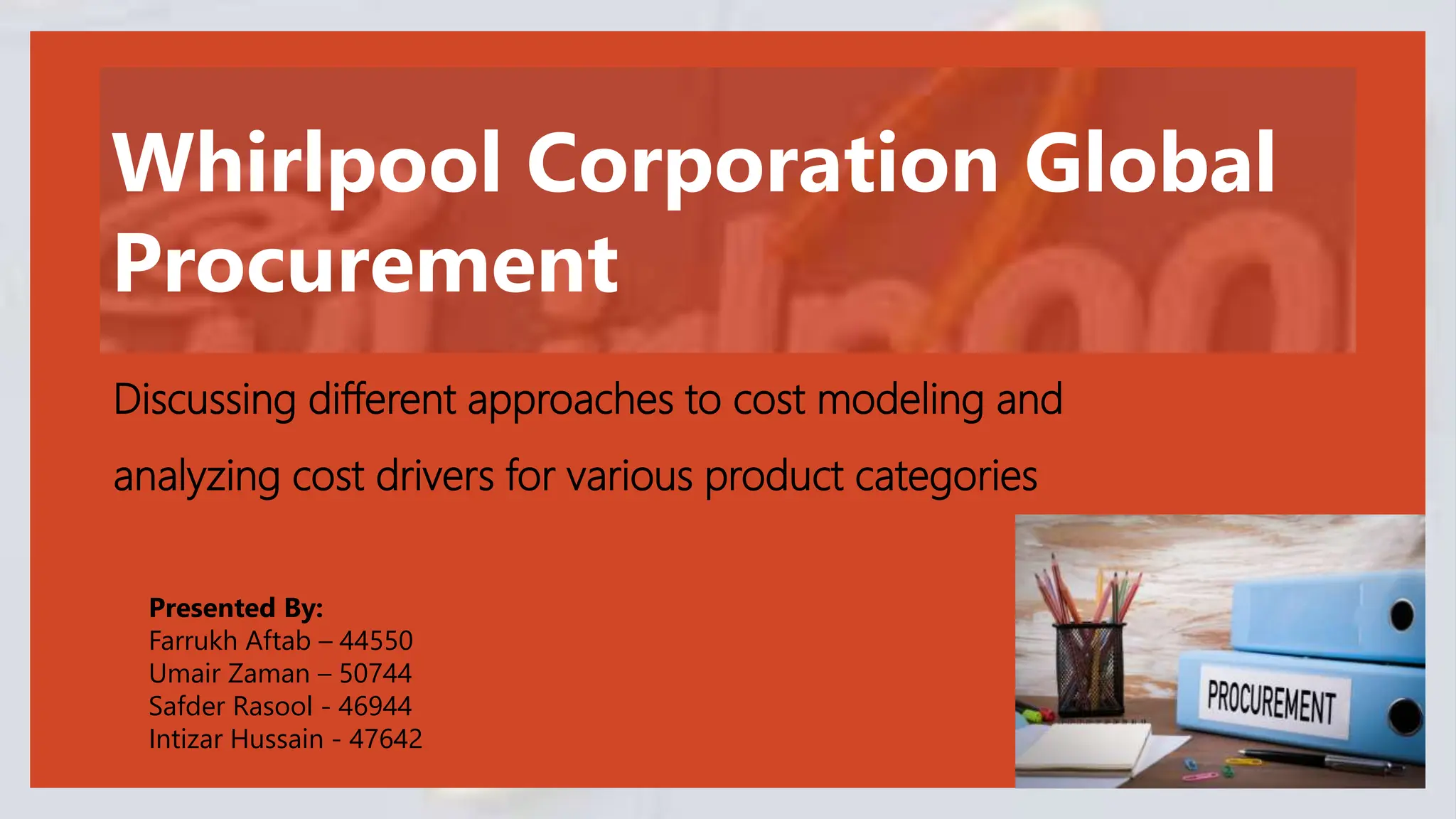 Whirlpool Corporation Global Procurement.pptx