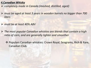 Whiskey/ Whisky (For bachelor studies) | PPTX