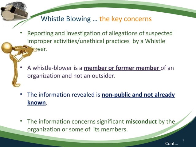 Mechanism for Whistle Blowing: Safeguards and Reach | PPT