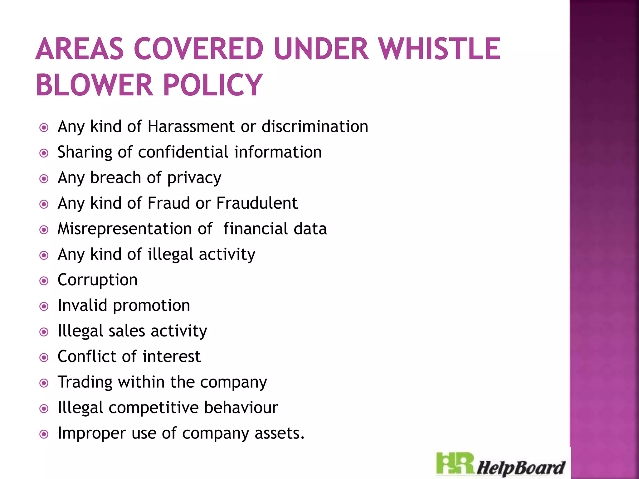 Whistle Blowing Policy | PPTX