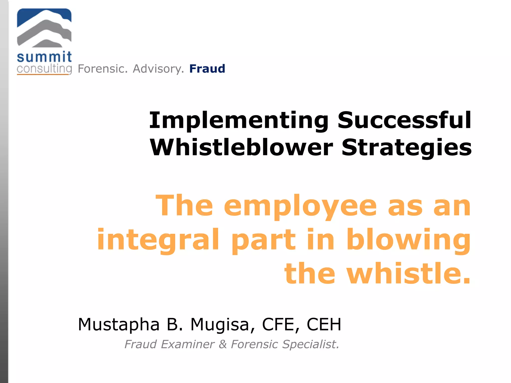 Whistleblower presentation | PDF