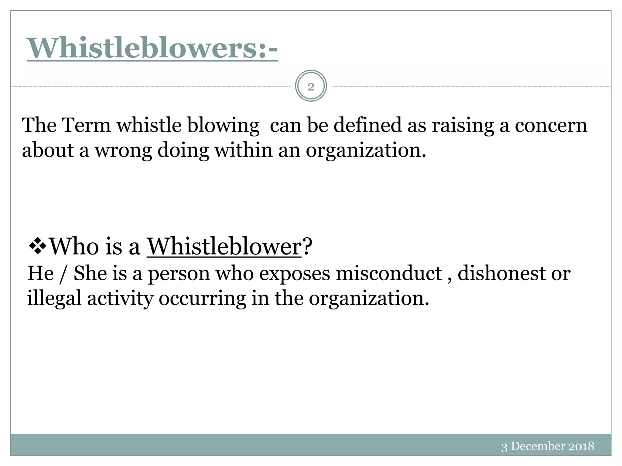 Whistleblowers | PPT