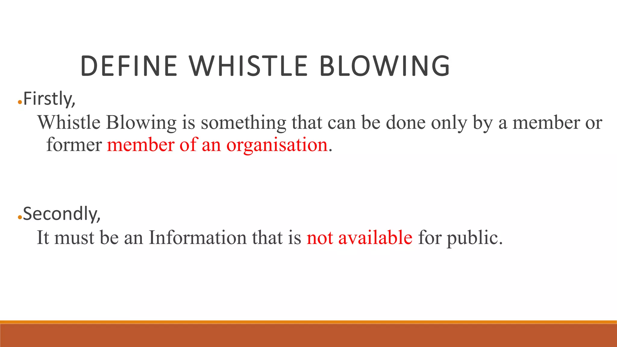 WHISTLE-BLOWING | PPTX