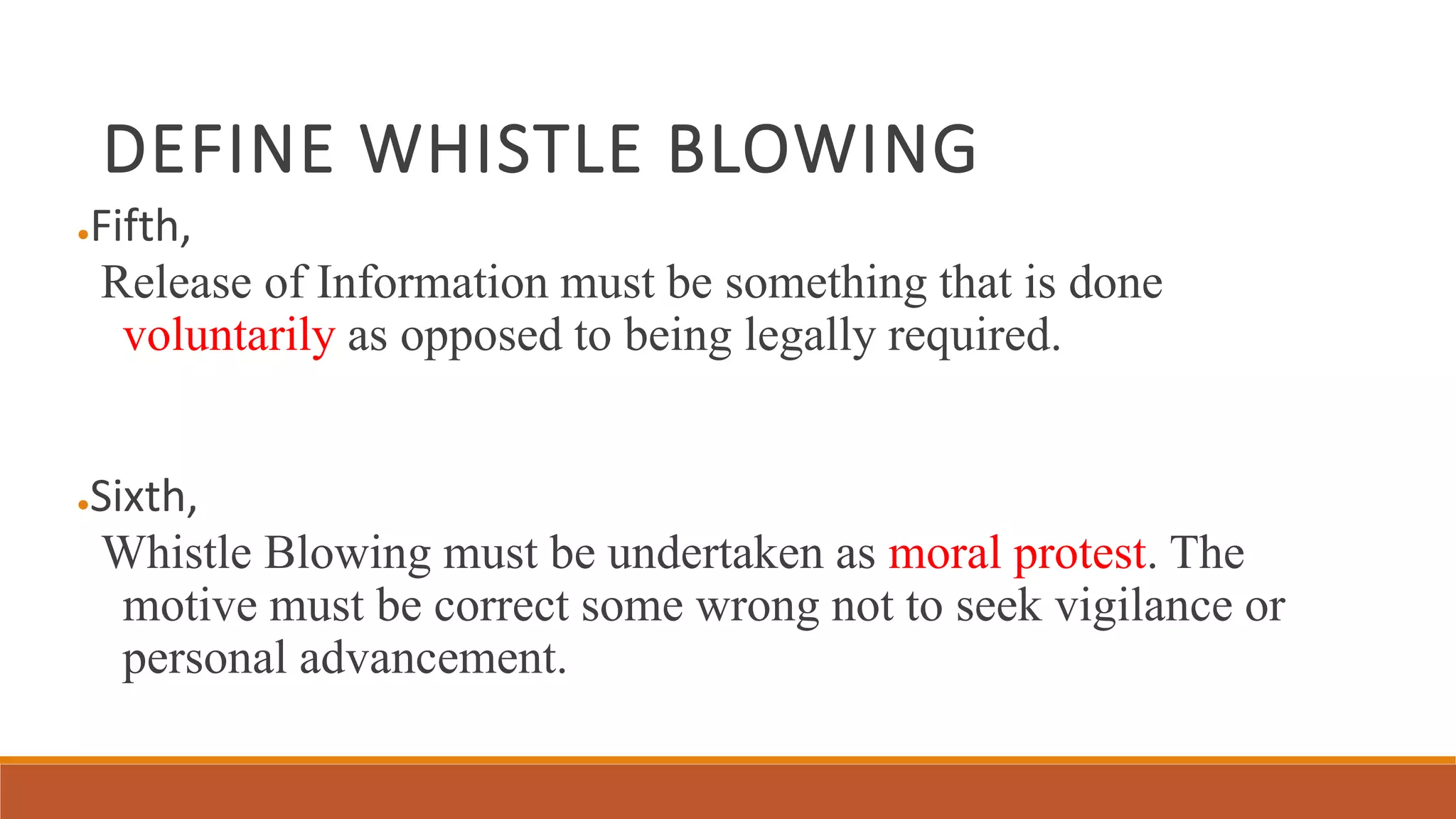 WHISTLE-BLOWING | PPTX