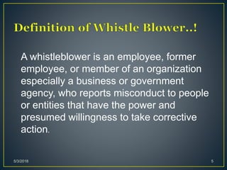 Whistle blowing | PPT