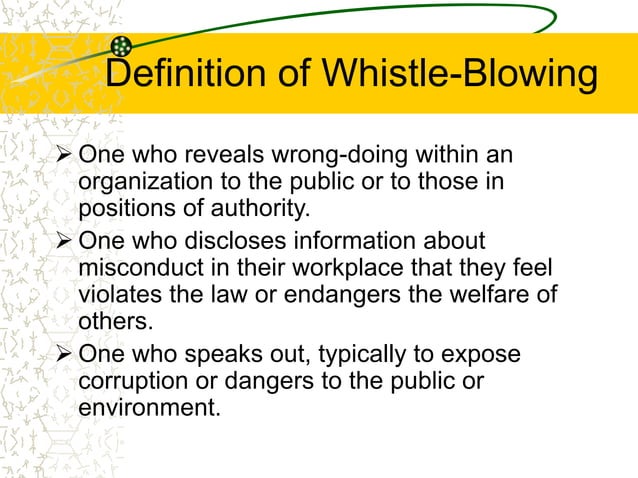 Whistleblowing.ppt | Law