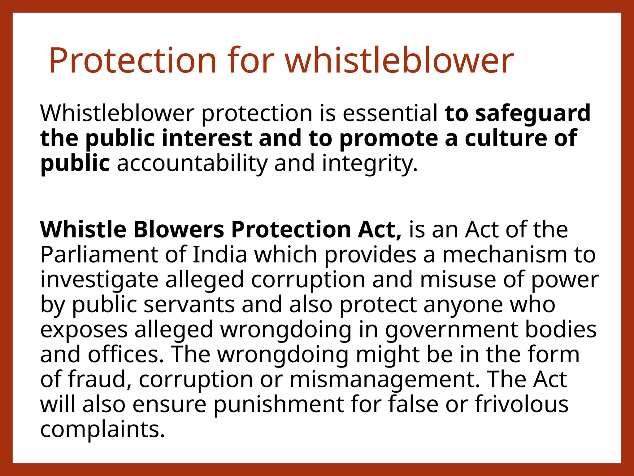 Whistle-blowing Ethics and Impact on Businesses | PPTX