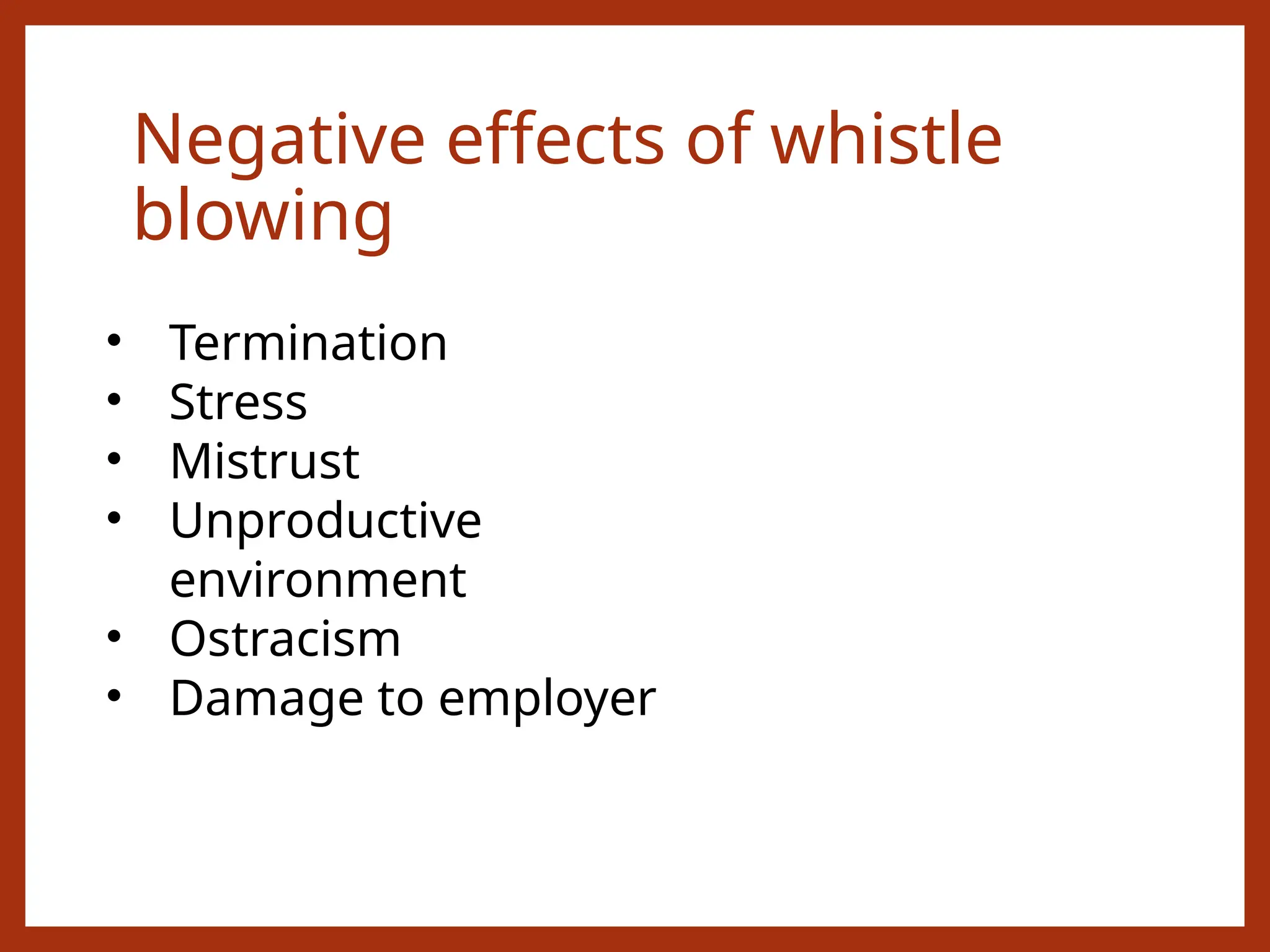 Whistle-blowing Ethics and Impact on Businesses | PPTX