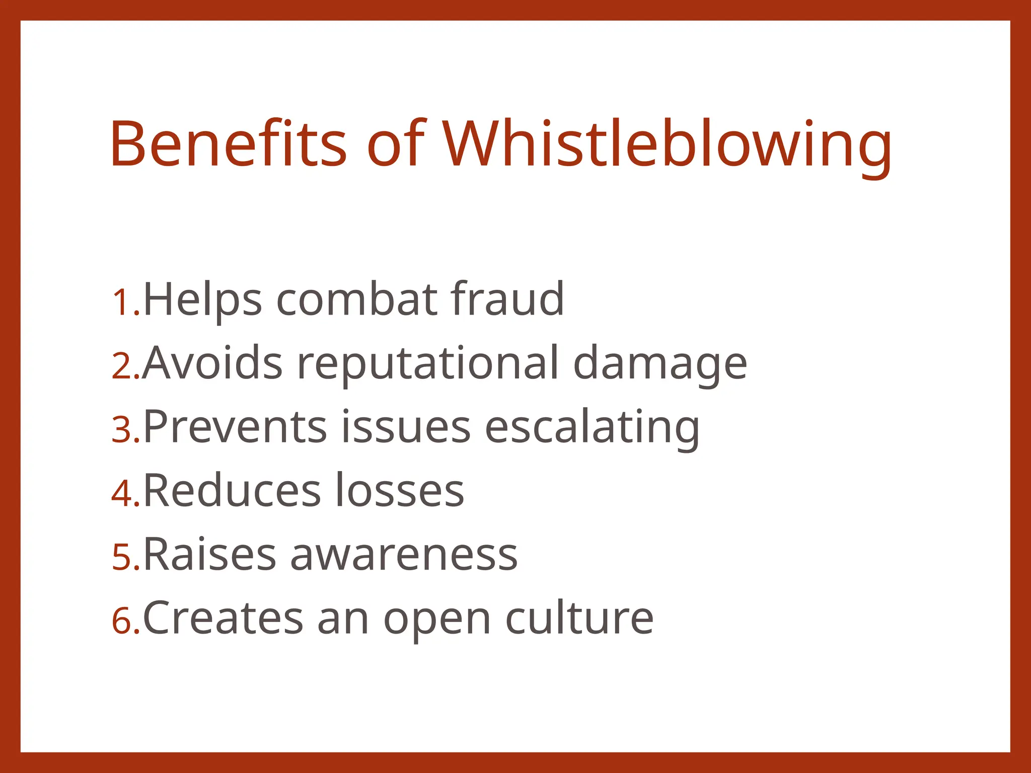 Whistle-blowing Ethics and Impact on Businesses | PPTX