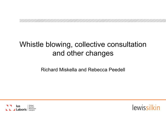 Whistleblowing and collective consultation changes | PPT