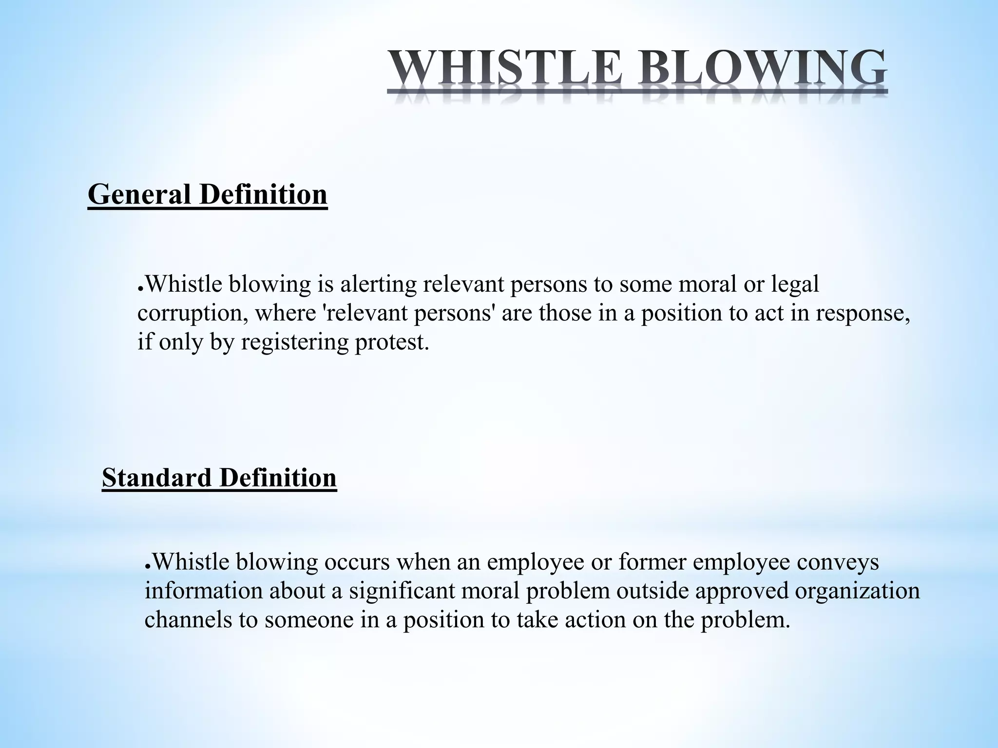 Whistle Blowing | PPTX