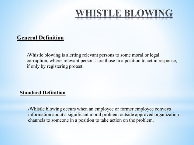 Whistle Blowing | PPT