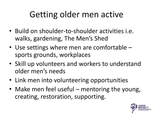 Physical Activity & Men's Health | PPT