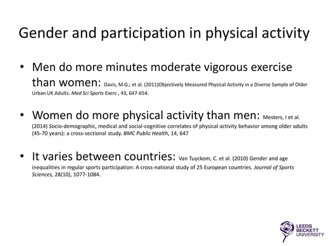 Physical Activity & Men's Health | PPT | Free Download