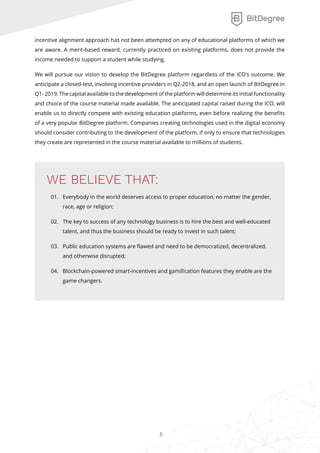 BitDegree - White Paper | PDF | Education industry | Industries