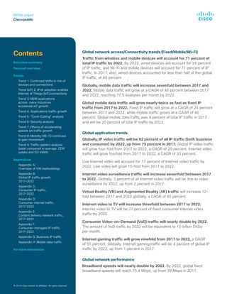 Cisco Visual Networking Index: Forecast and Trends, 2017–2022 | PDF