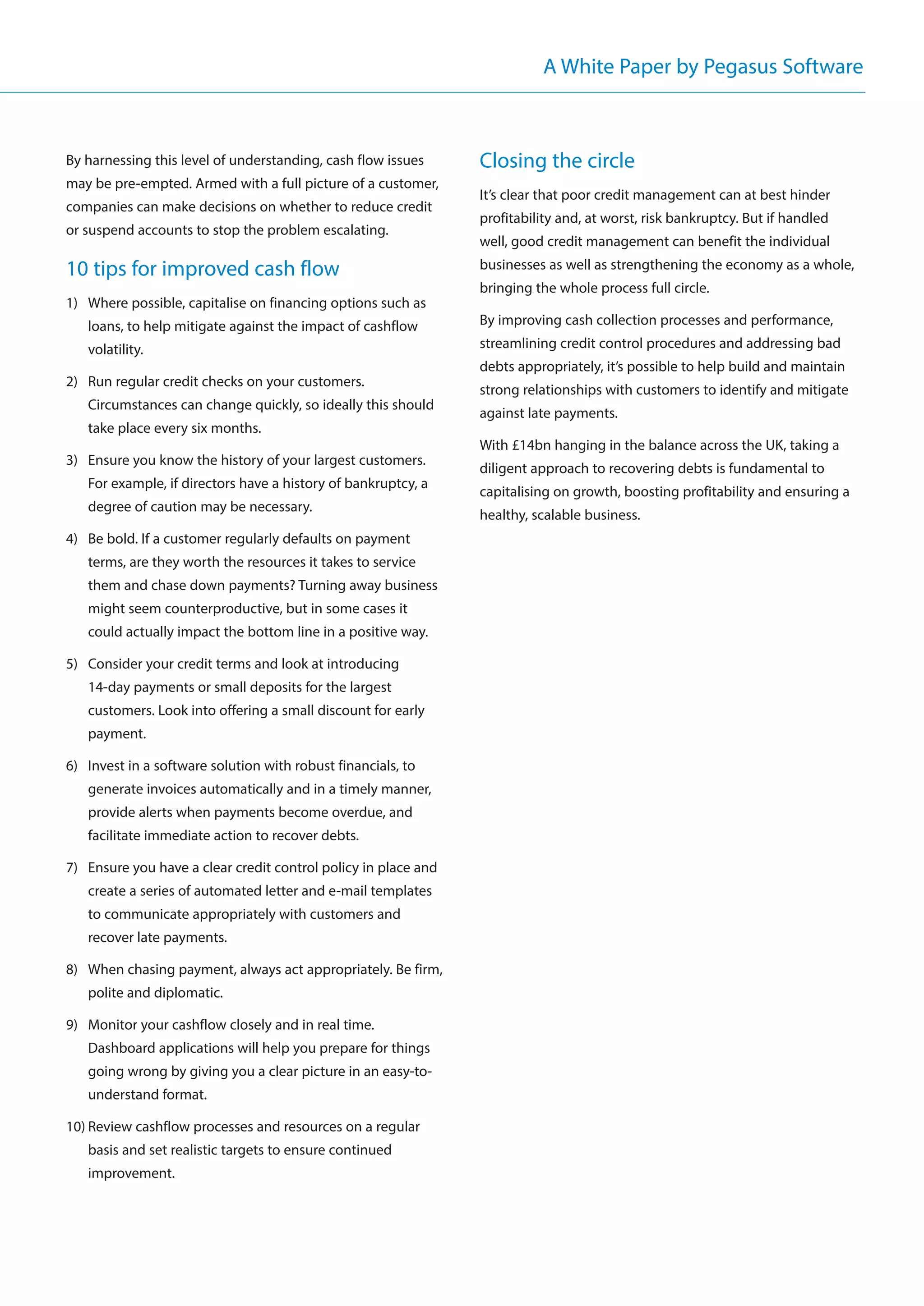 Pegasus Software White paper-credit-management | PDF