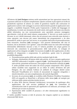 La piattaforma josh - Scenario strategico della piattaforma software di ...