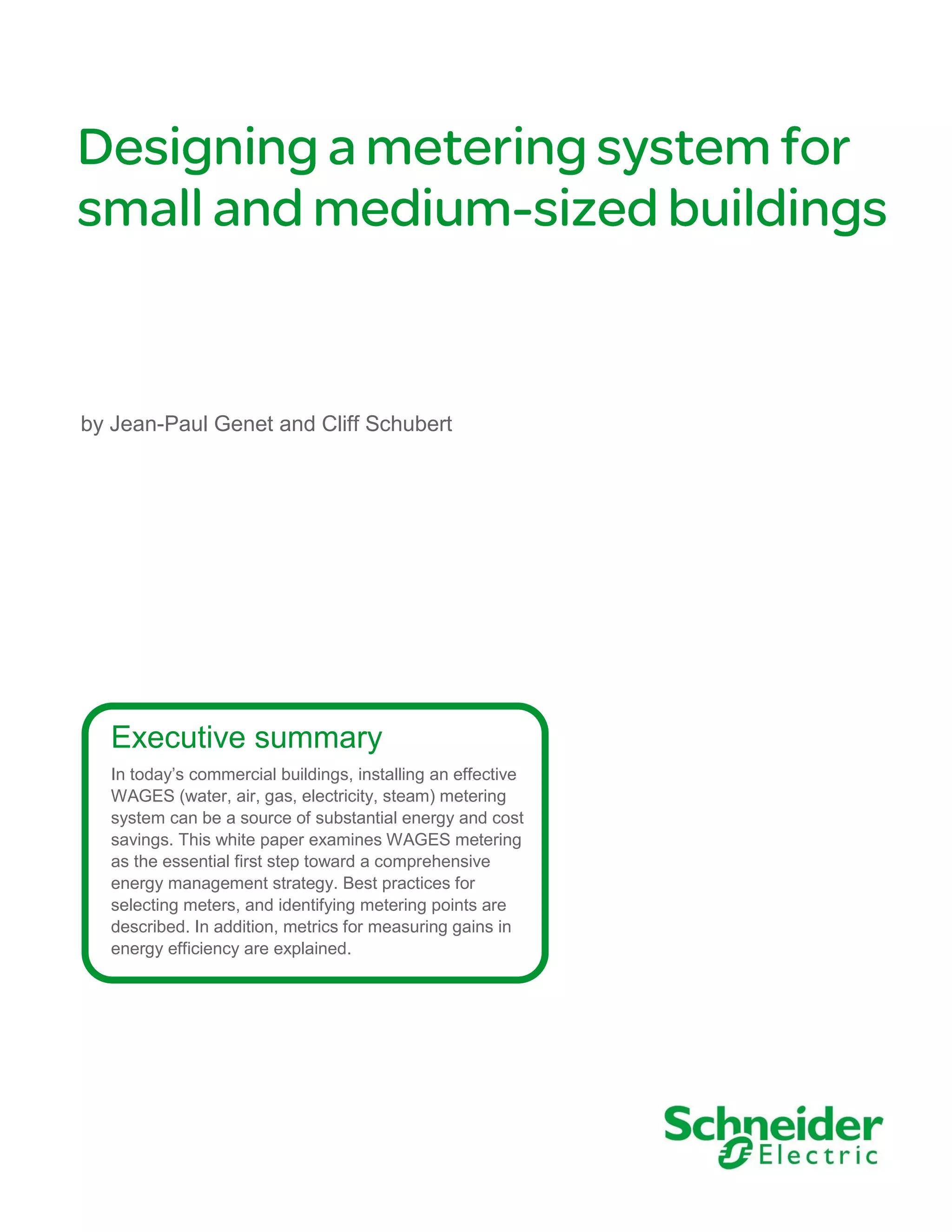 Designing a metering system for small and mid sized buildings | PDF