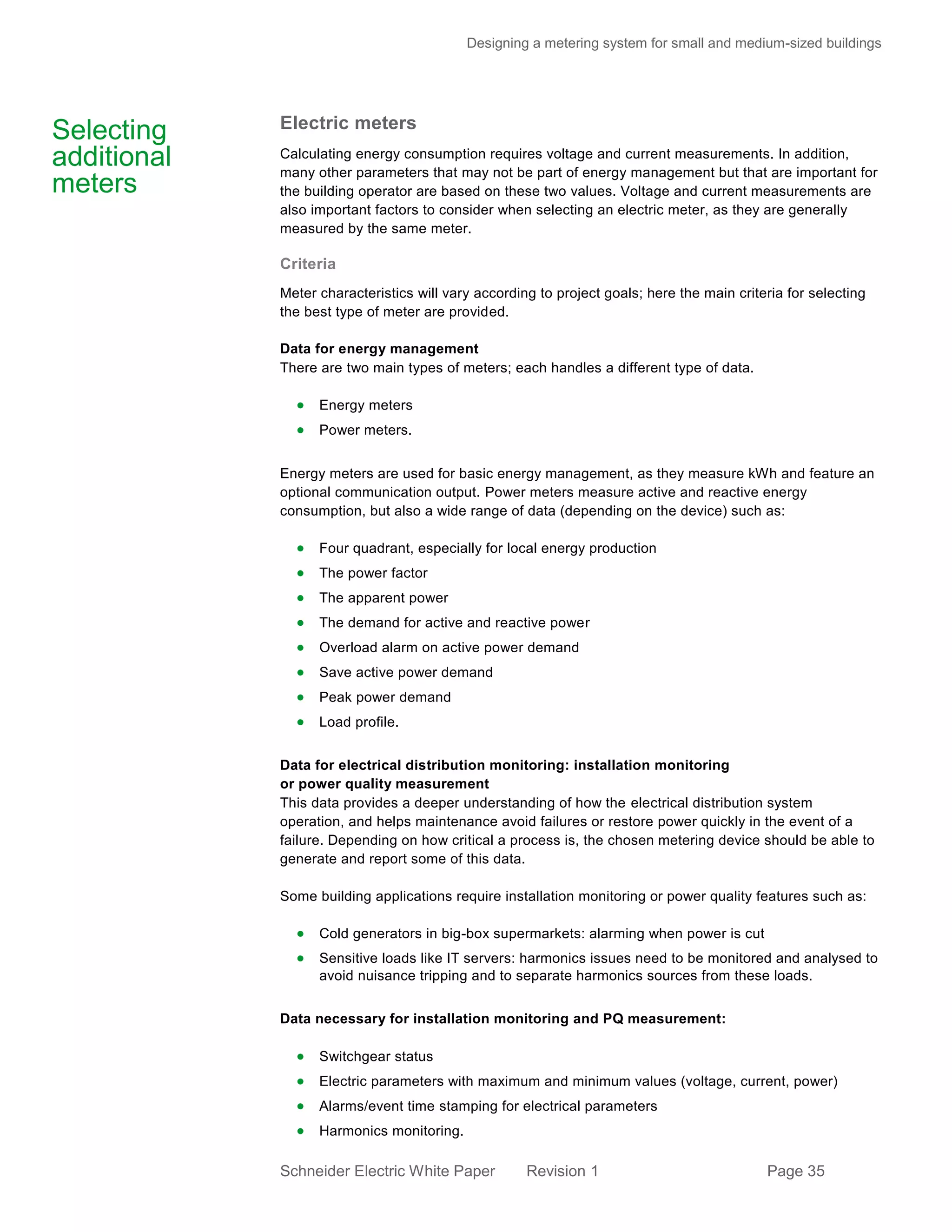 Designing a metering system for small and mid sized buildings | PDF